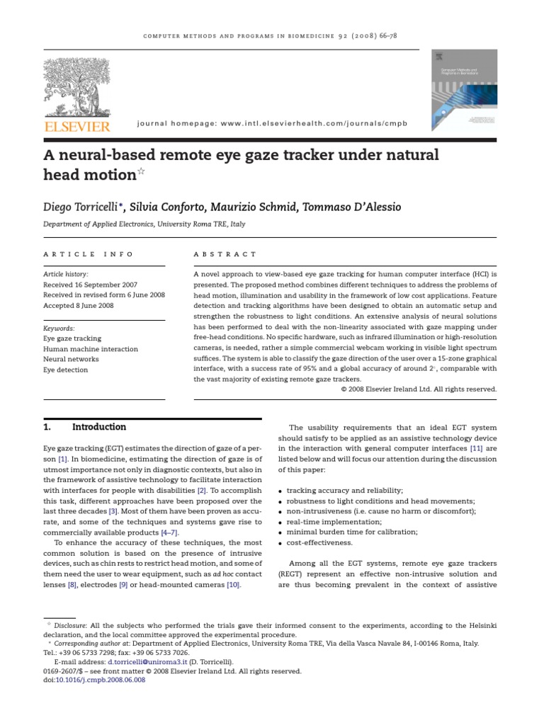 062-A-A Neural-Based Remote Eye Gaze Tracker Under Natur PDF | PDF | Artificial Neural Network | Eye