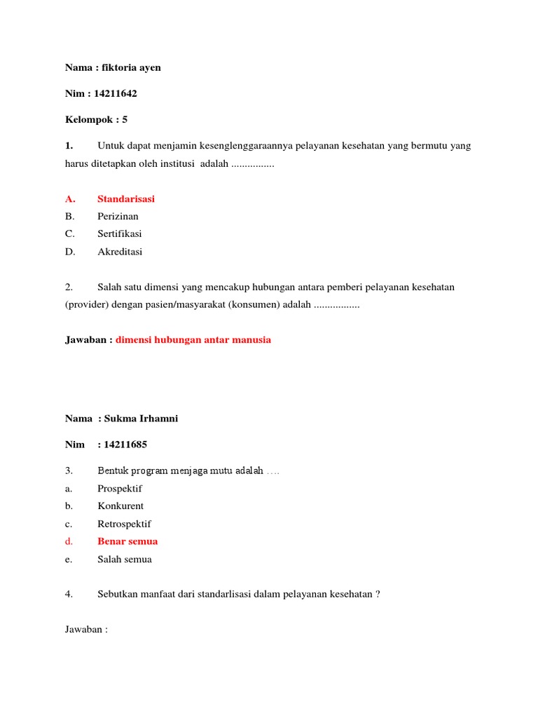 Soal Mutu 3 C | PDF