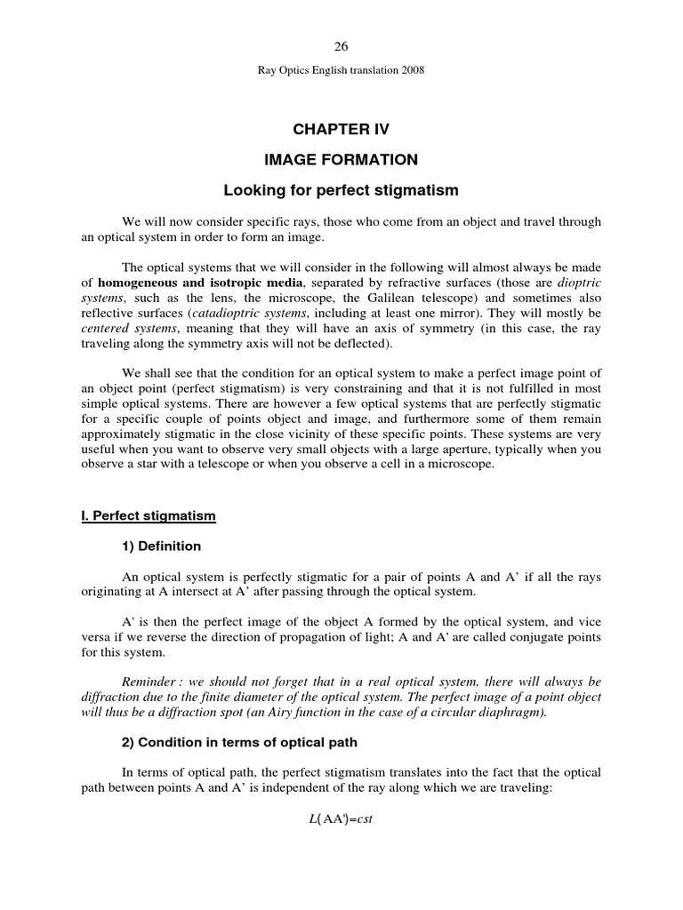4 Stigmatism | PDF | Optics | Lens (Optics)