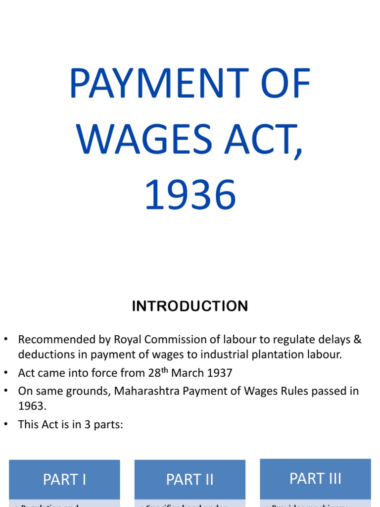 Payment of Wages 1936 | PDF | Tax Deduction | Fine (Penalty)
