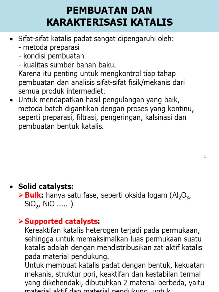 Pembuatan Katalis Dan Karakterisasi | PDF