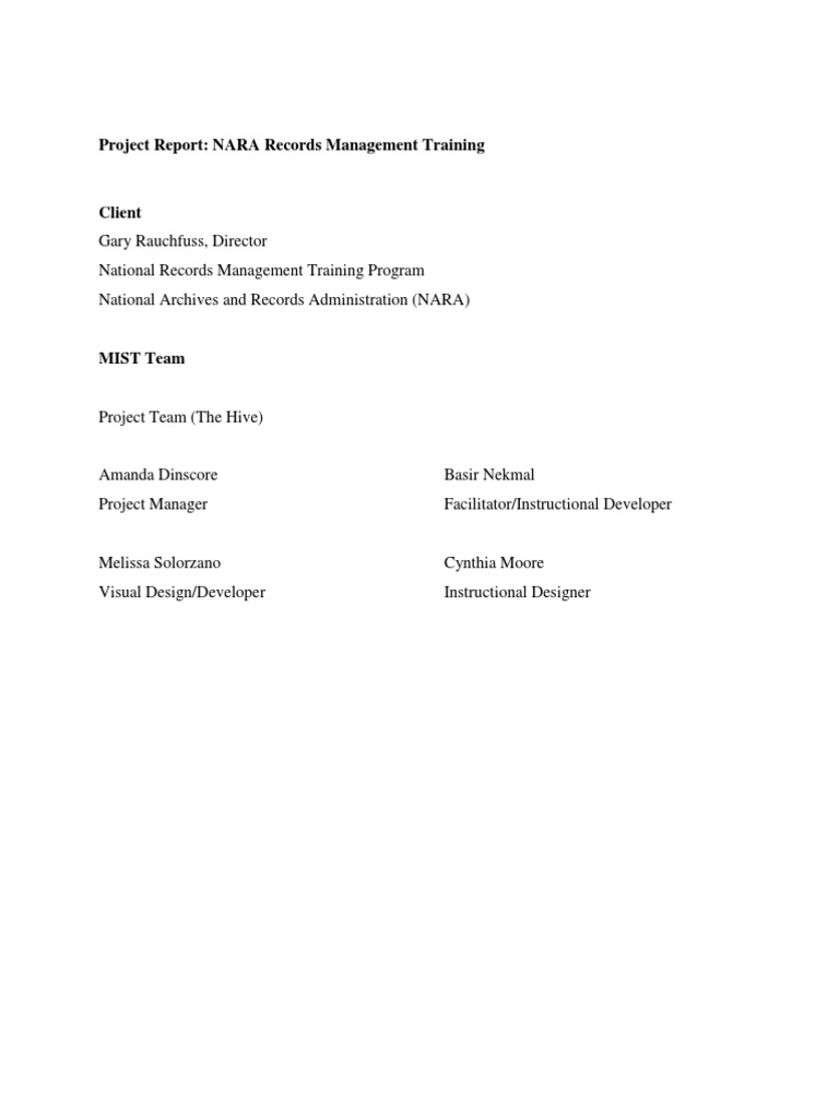 Project Report Hive Final | PDF | National Archives And Records ...