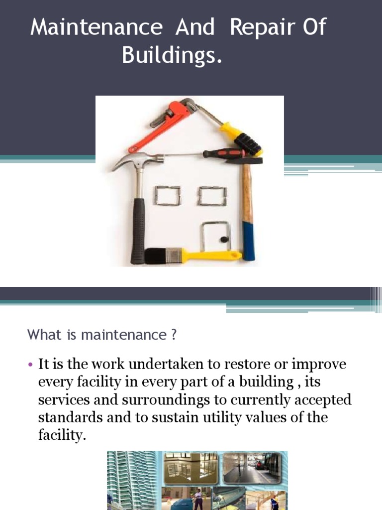 Building Maintenance and Repair Guide | PDF | Elevator | Masonry