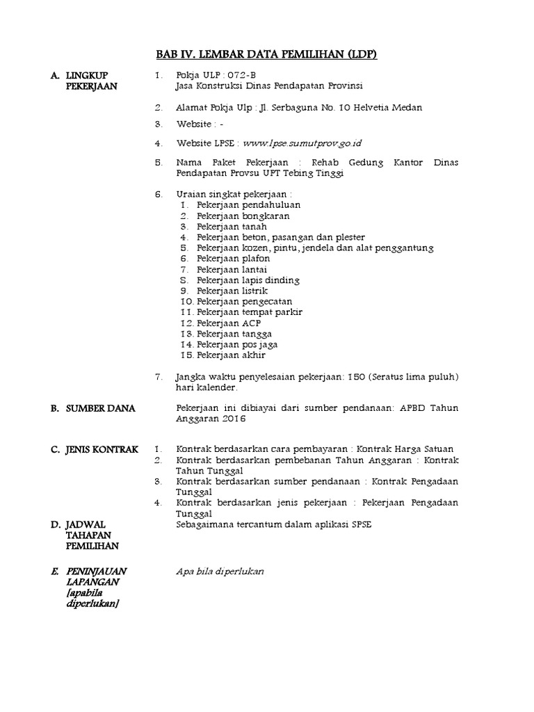 Draft LDP Dan LDK | PDF