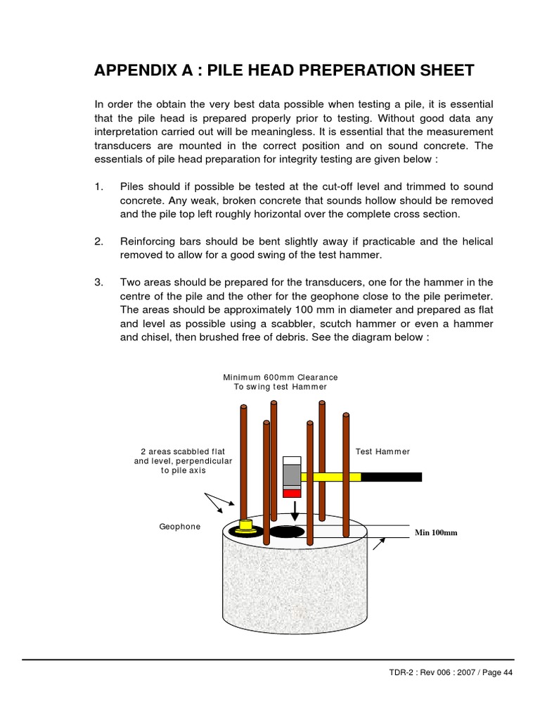 Pile Head Preparation | PDF