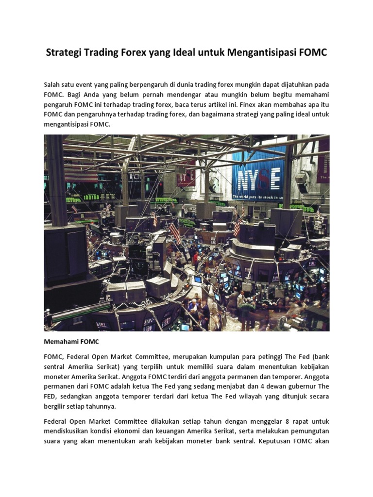 4 Strategi Trading Forex Yang Ideal Untuk Mengantisipasi FOMC | PDF