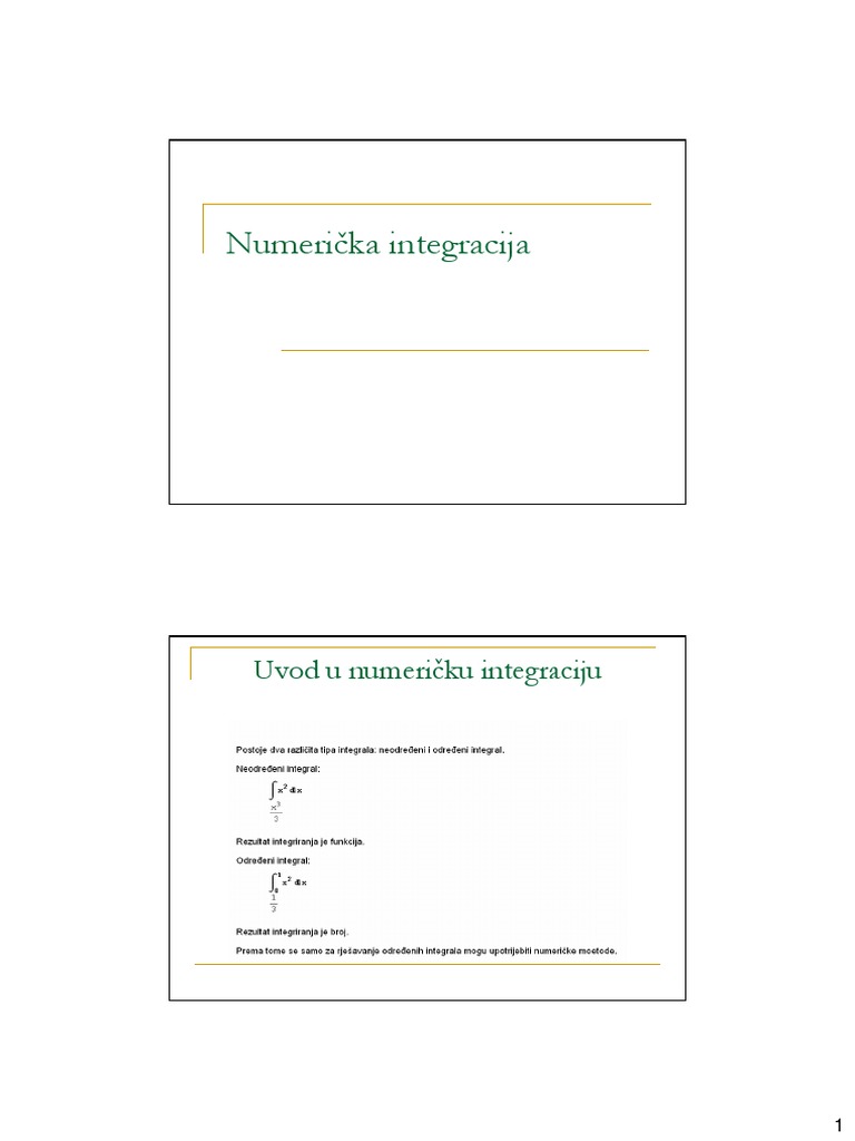 Numericka Integracija | PDF