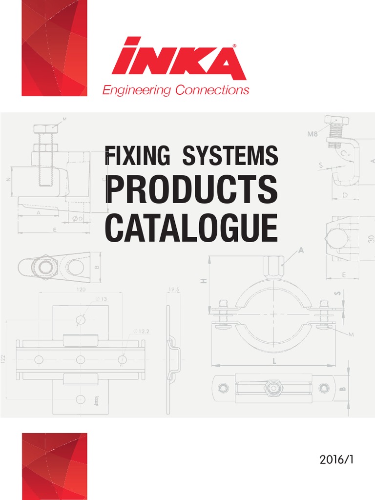 Inka Pipe Clamps Product Catalogue | PDF | Pipe (Fluid Conveyance) | Screw