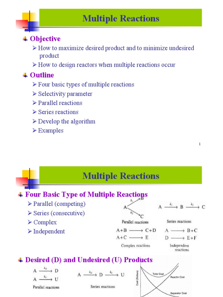 02 Multiple Reaction-2 | PDF | Chemical Reactions | Chemical Reactor