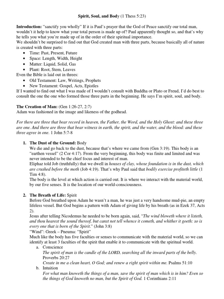 2008.01.13.E Spirit, Soul and Body - Lee Cadenhead - 51008224421 | PDF ...
