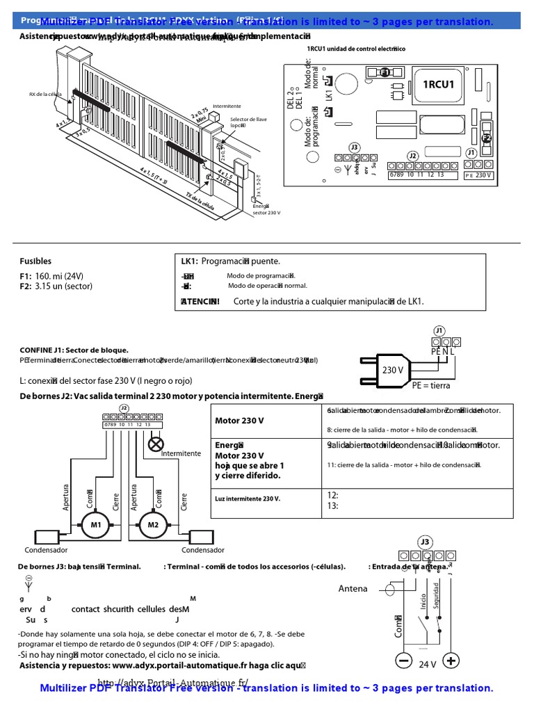 Adyx Platine 1RCU1-2013 | PDF | Control remoto | Equipo