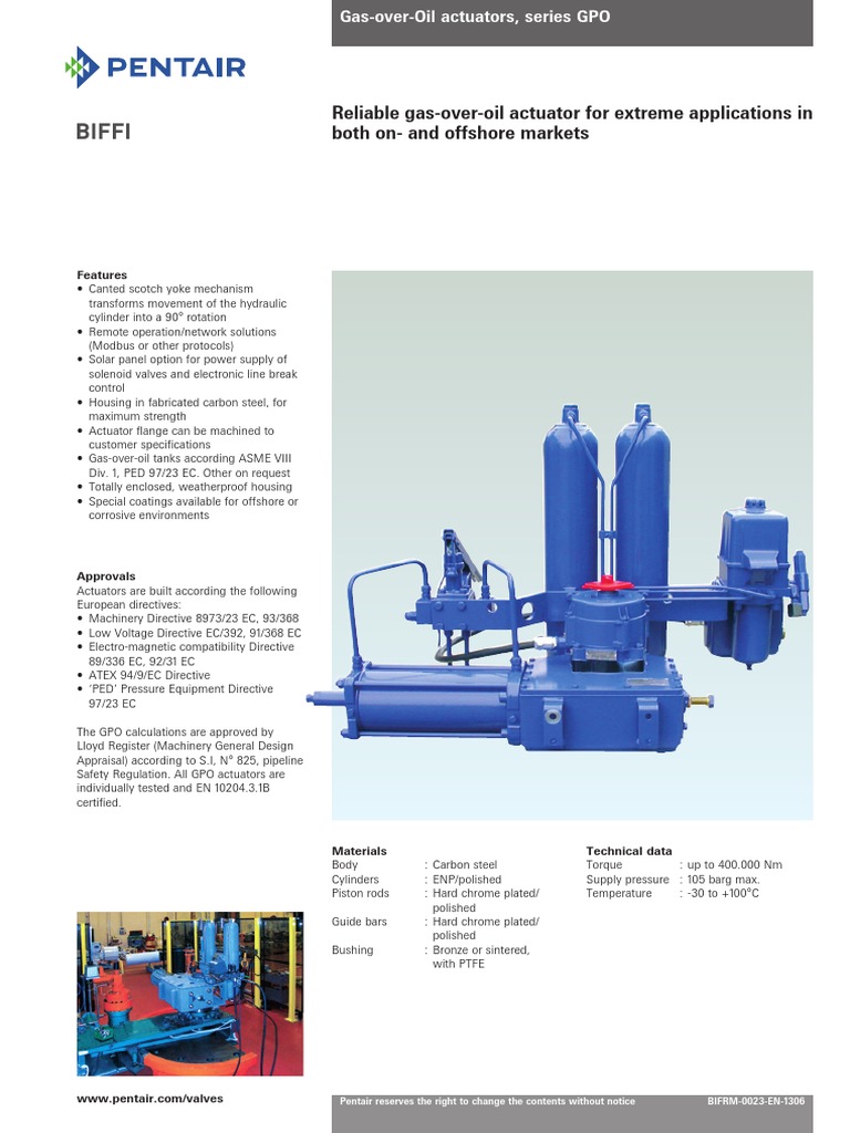 GAS OVER OIL ACTUATED VALVE.pdf | Valve | Actuator