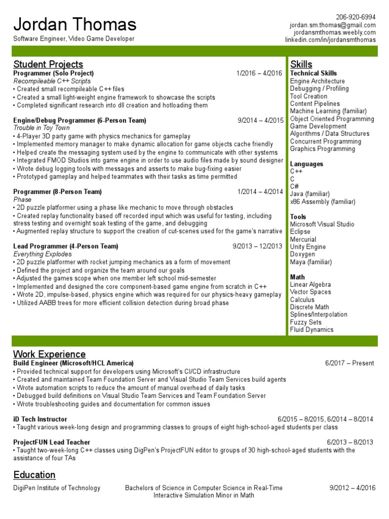 Resume v4 | PDF | Debugging | Computer Programming