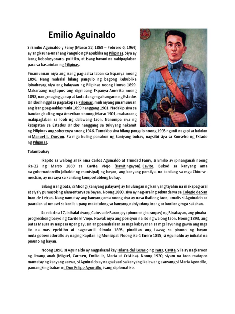 Emilio Aguinaldo | PDF