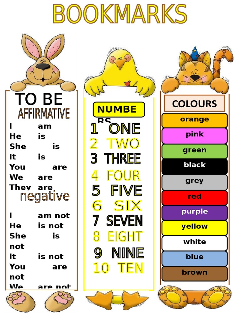 Bookmarks-Flashcards 9190 | PDF | Color