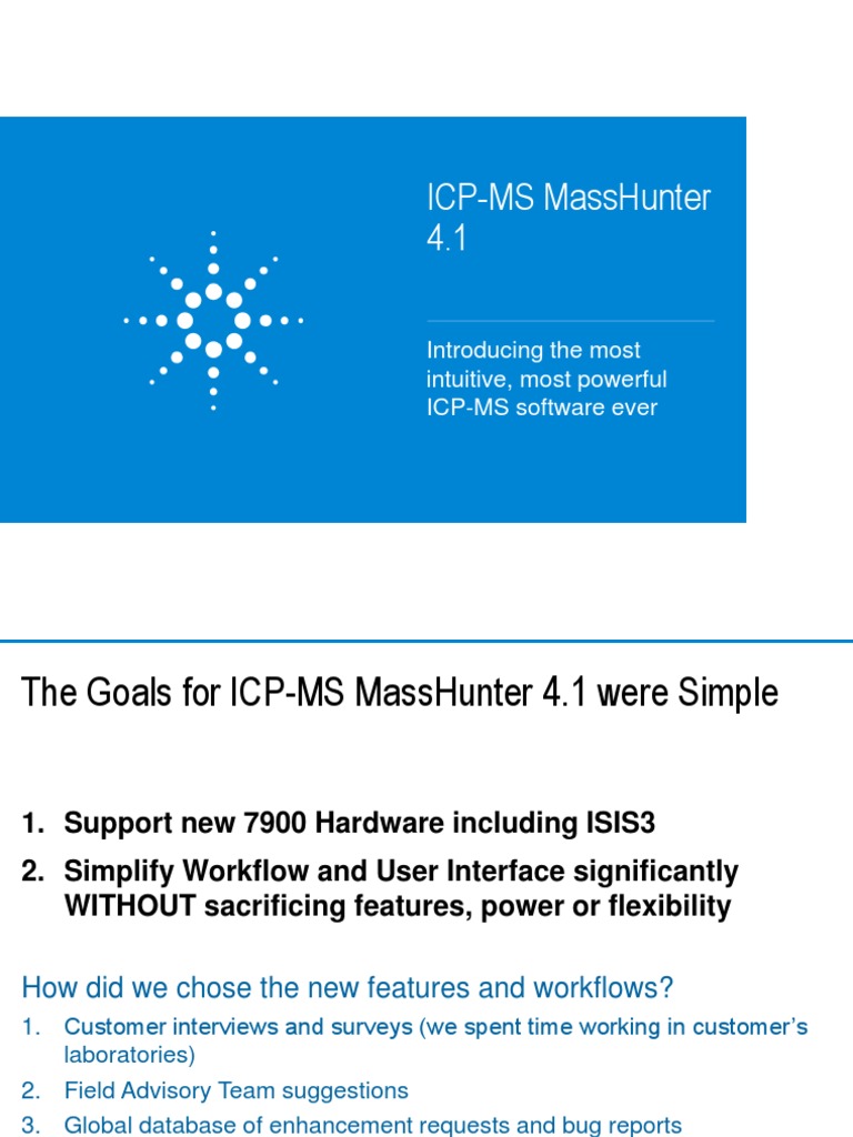 ASTS-2014 ICP-MS MassHunter 4.1 PDF | PDF | Graphical User Interfaces | Mobile App