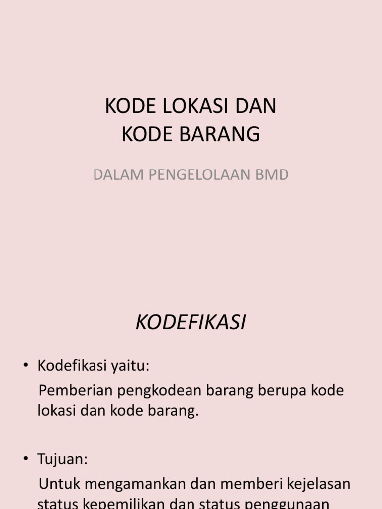 Kode Lokasi Dan Barang | PDF
