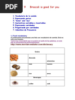 Lista de Alimentos o Comidas Contables e Incontables | PDF | Sustantivo ...