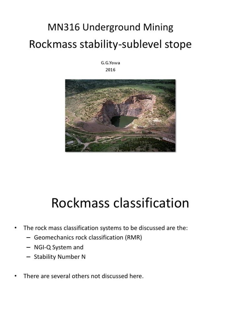 NGI-Q System in Rockmass Stability | PDF | Mechanics | Physics
