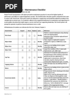 Sample Printer Maintenance Checklist | PDF