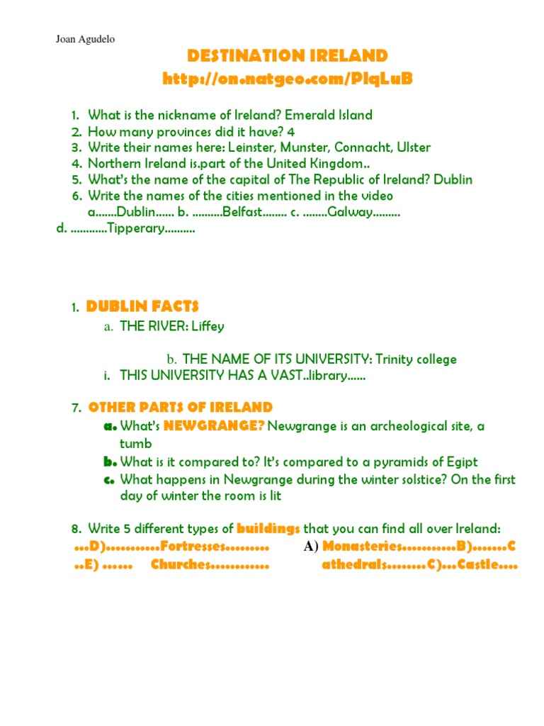 Destination Ireland | PDF