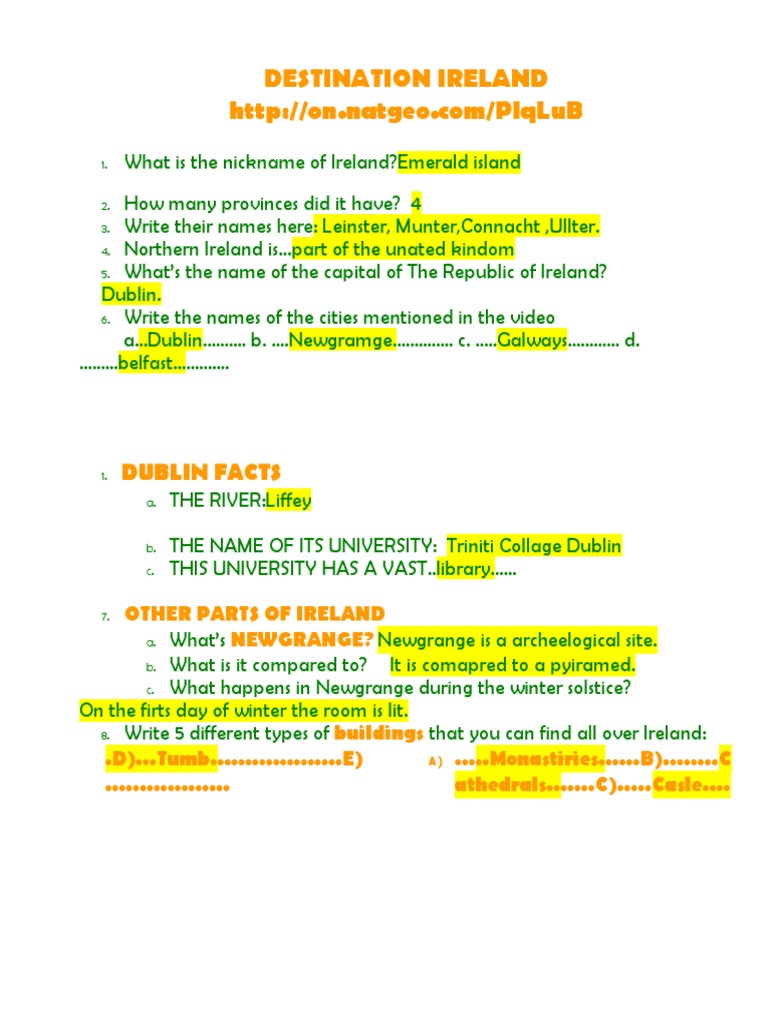 Destination Ireland | PDF