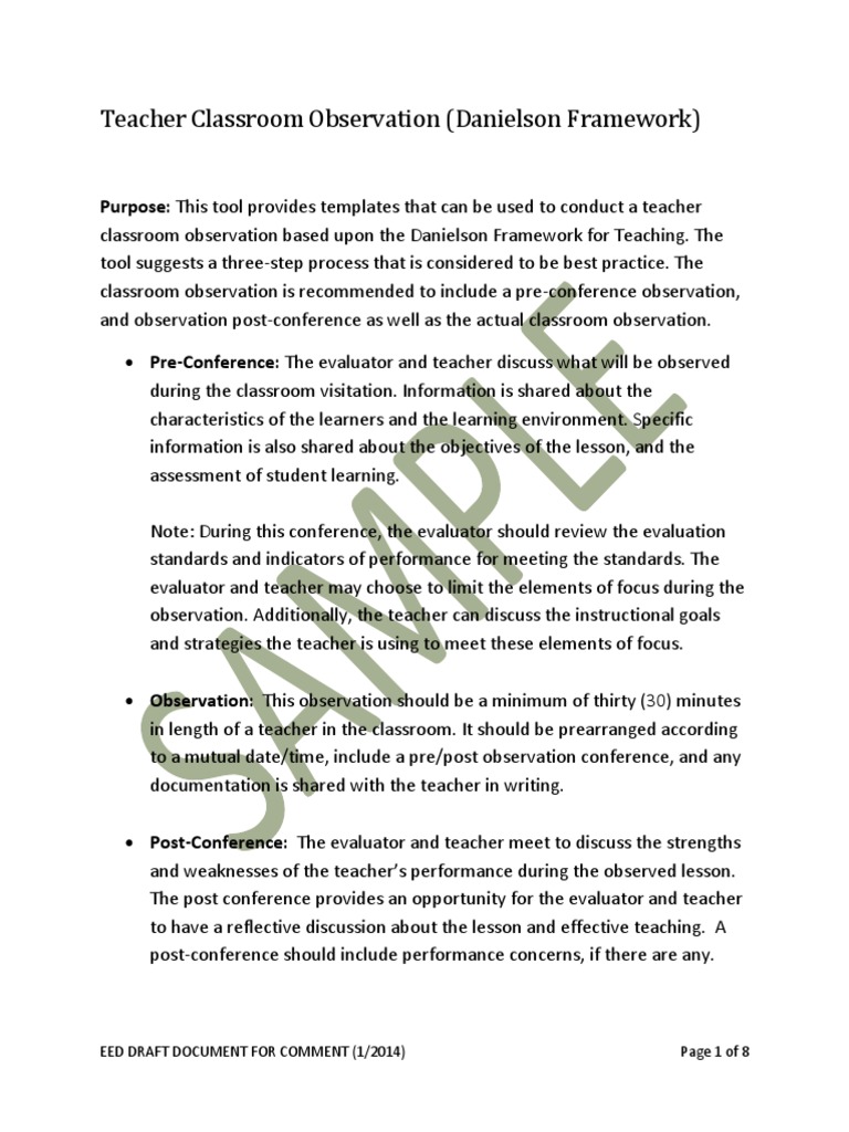 Danielson | PDF | Educational Assessment | Teachers