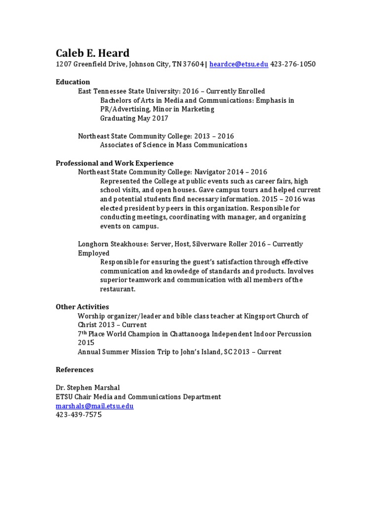 Caleb E. Heard: Education | PDF | Career & Growth | Social Science