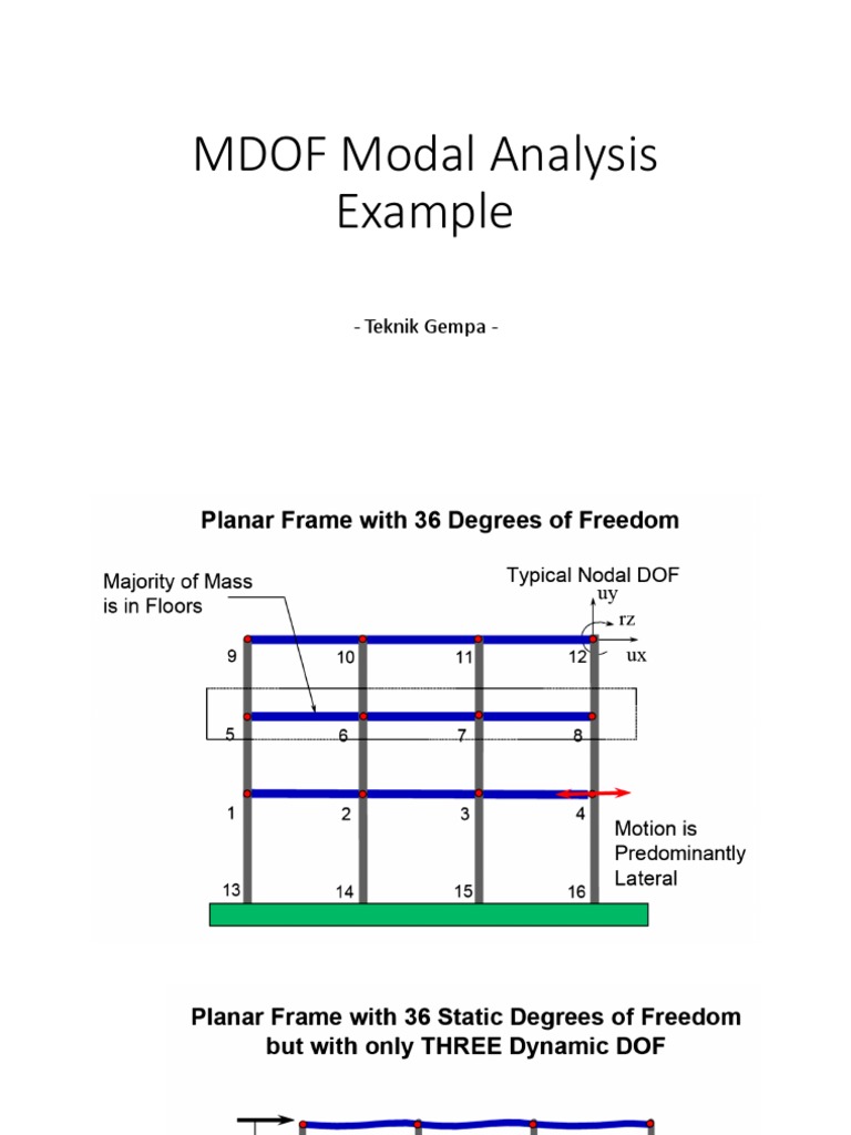 7c - MDOF Modal Analysis Example | PDF | Mechanical Engineering | Physics