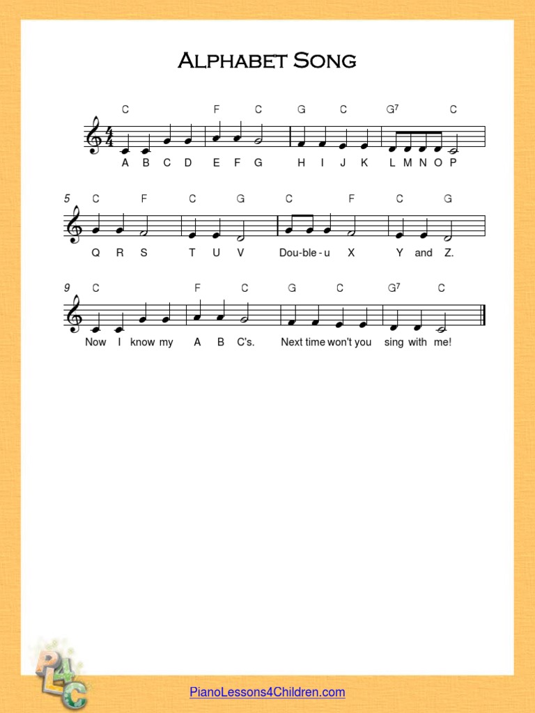 Alphabet Song C Major PDF | PDF