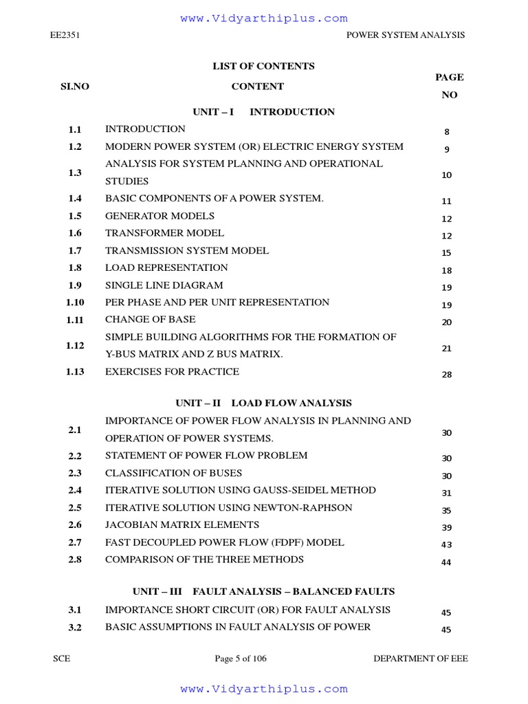 EE6501 Power System Analysis Notes | PDF | Electric Power System ...