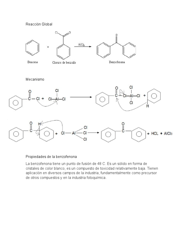 Síntesis y propiedades de la benzofenona a través de la acilación del ...