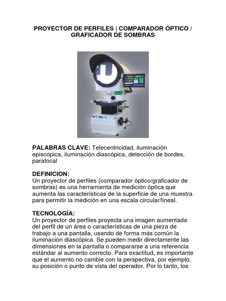Proyector de Perfiles | Nikon | Medición