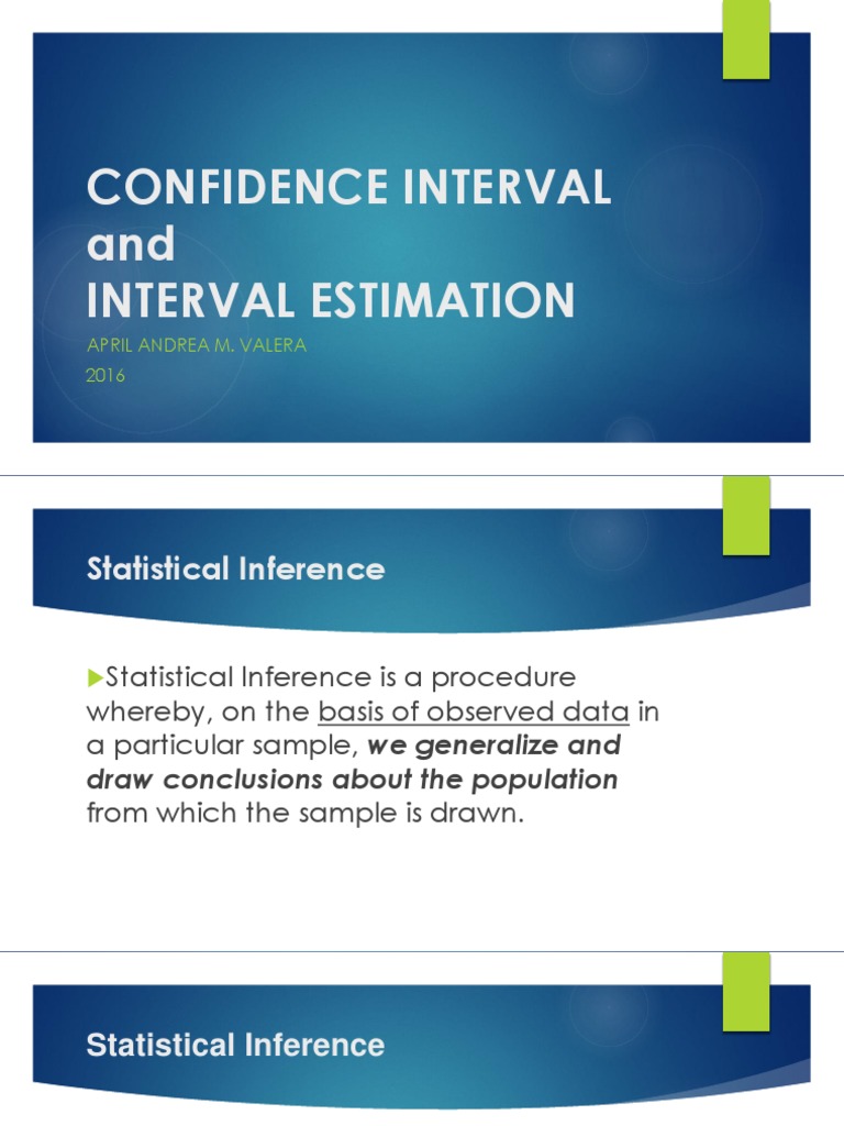 Week 8a - Interval Estimation | PDF | Confidence Interval | Errors And Residuals