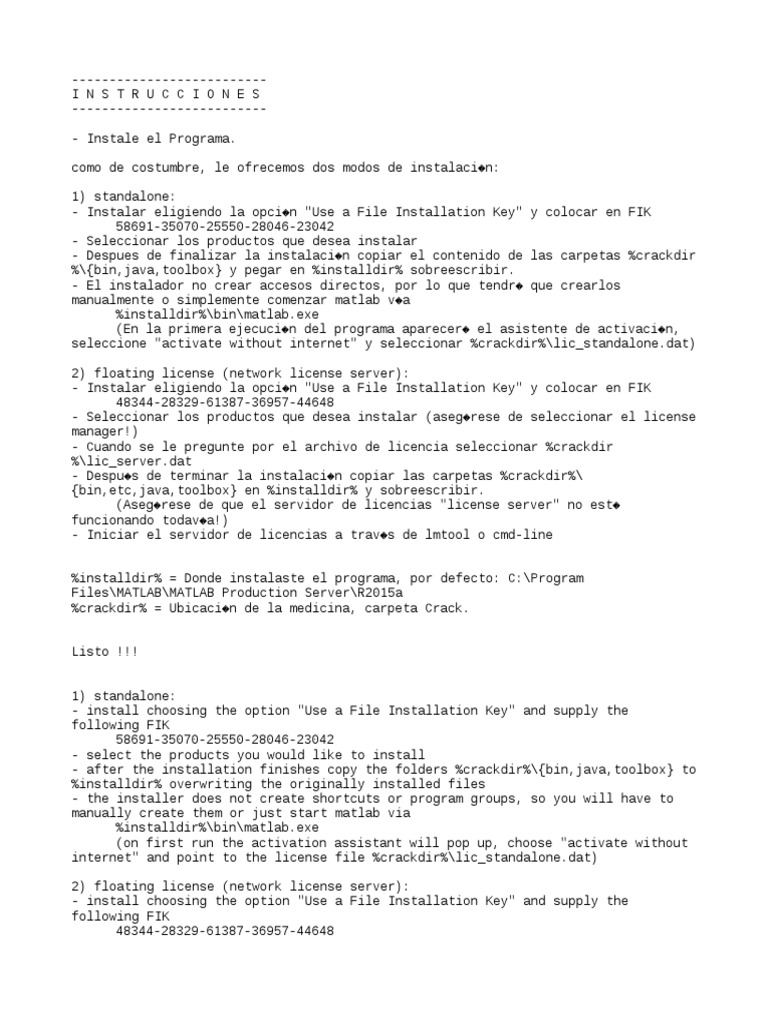 Instrucciones | PDF | Software utilitario | Familias de sistemas operativos