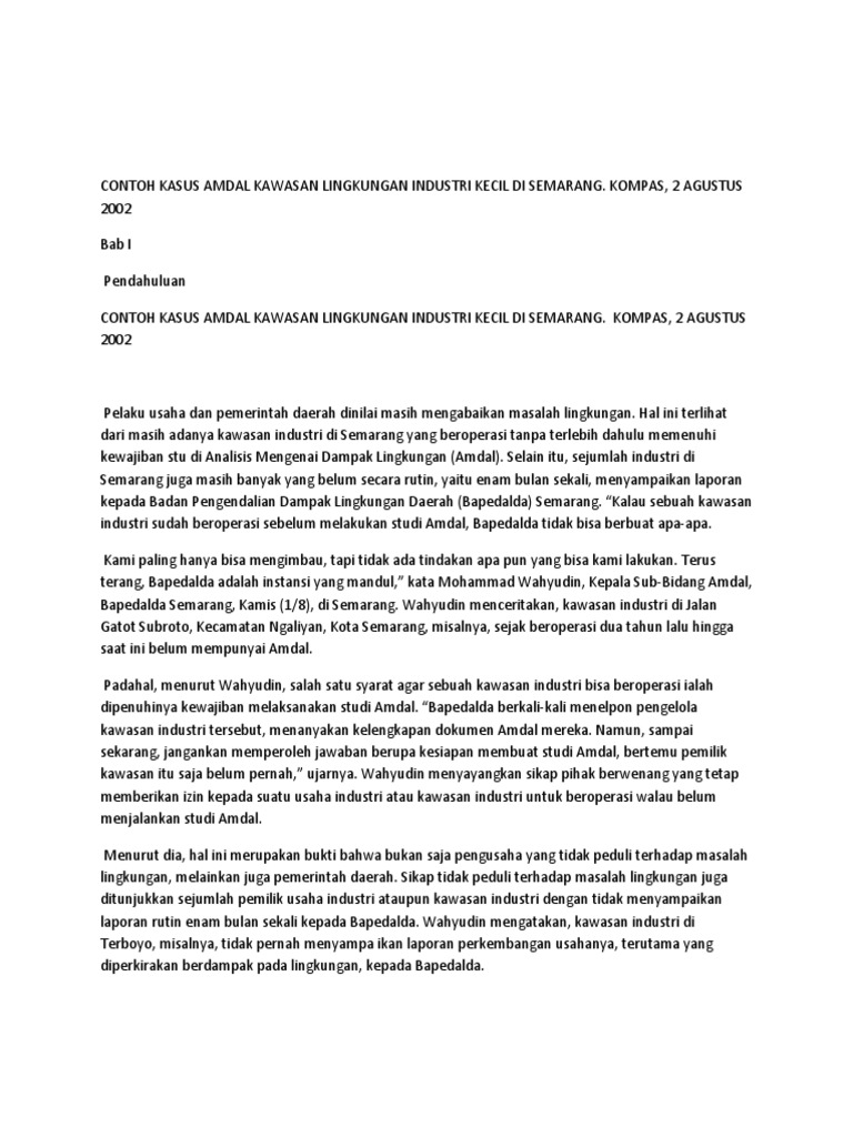 AMDAL Industri Kecil Semarang | PDF | Hukum | Teknologi & Rekayasa