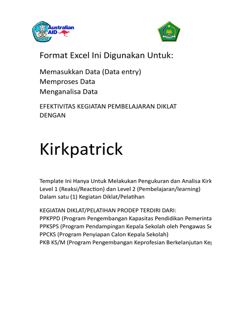 Excel Template - Kirkpatrick | PDF
