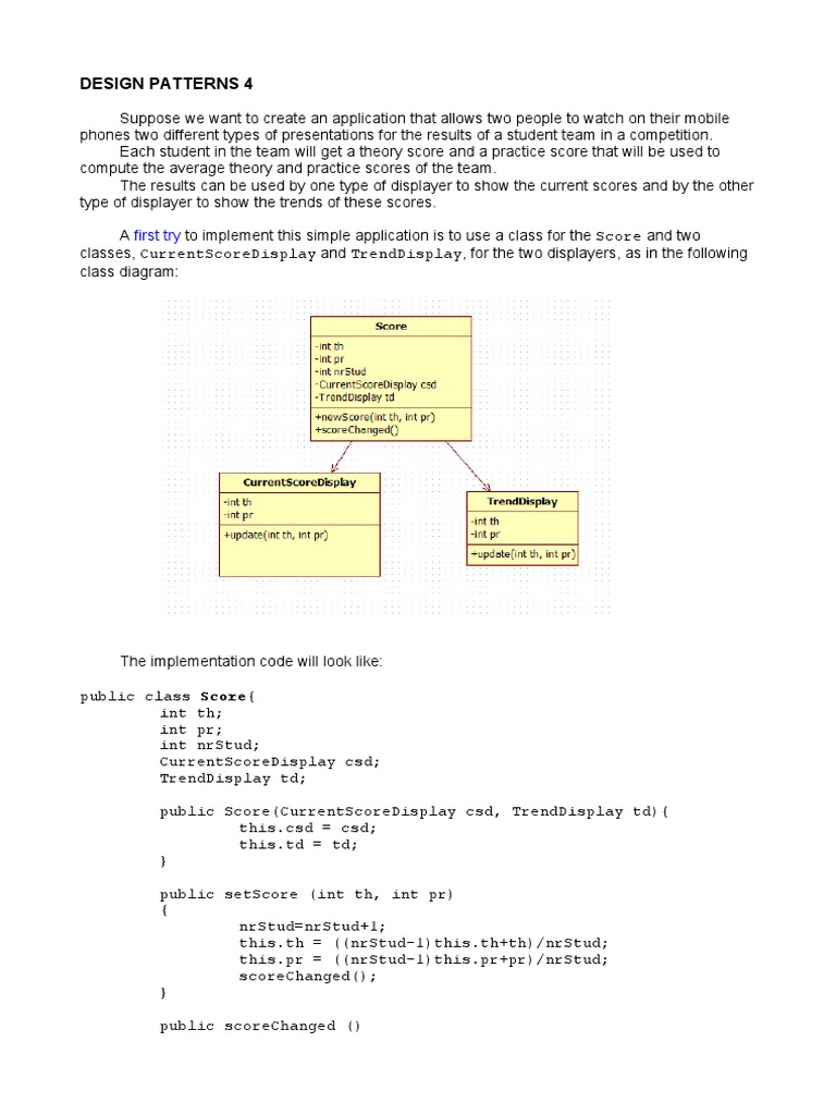 Lab Designpatterns 4 Pdf Interface Computing Object Computer Science