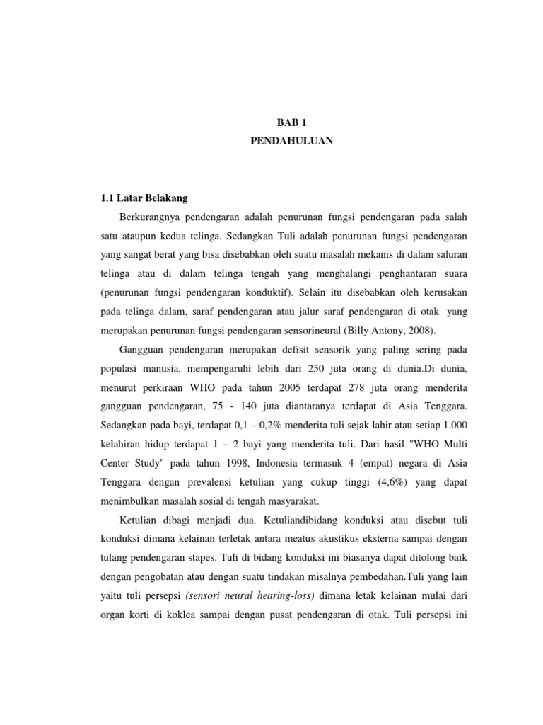 Askep Tuli Konduktif | PDF