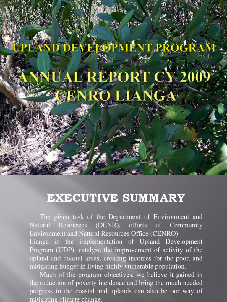 Upland Development Program | Download Free PDF | Climate Change ...