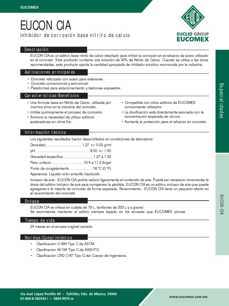 Eucon CIA PDF | PDF | Hormigón | Corrosión
