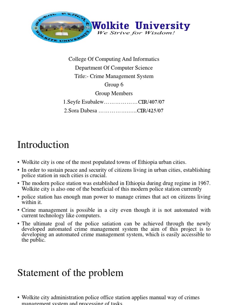 OOSE Crime Management System PDF | PDF | Software Development | Object Oriented Programming