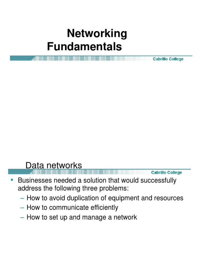 Network Fundamental | PDF | Osi Model | Internet Protocol Suite