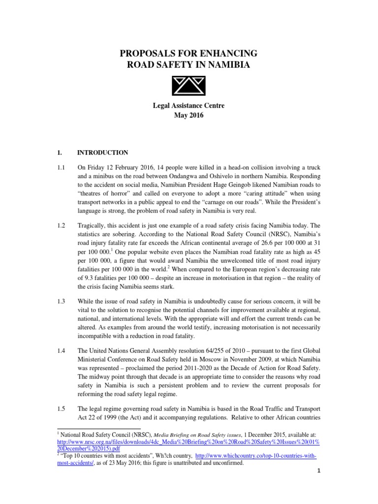 Road Safety Proposals | PDF | Seat Belt | Traffic Collision