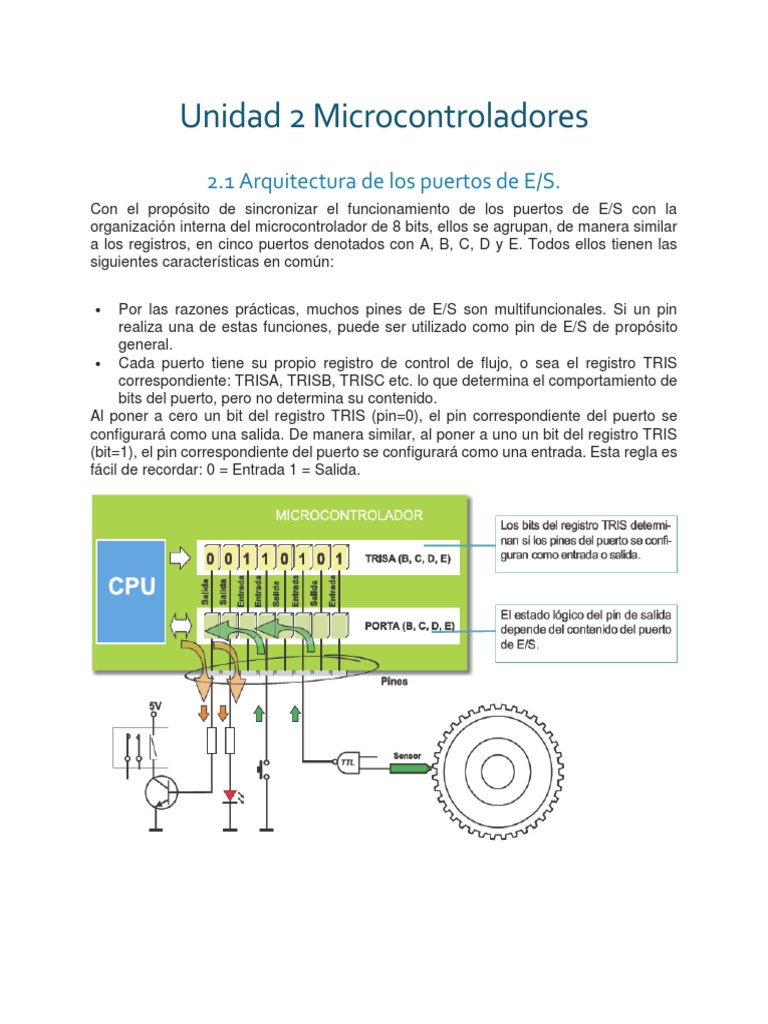Unidad 2 Microcontroladores | PDF | Componentes eléctricos | Fuerza