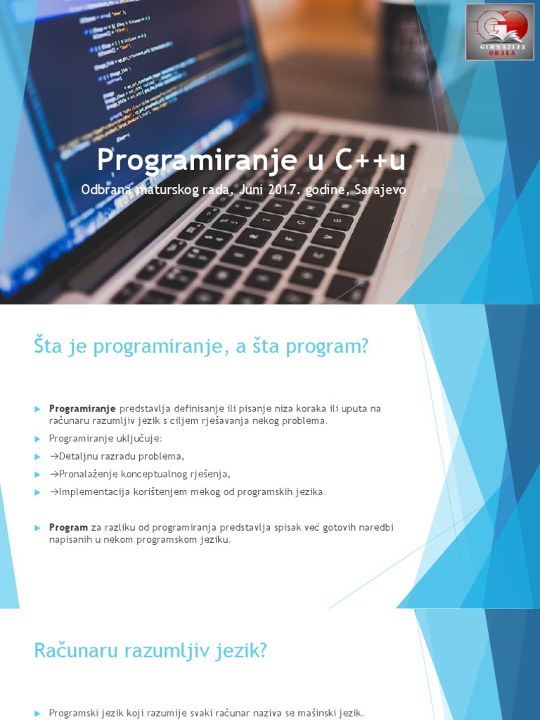 Programiranje U C++u - Prezentacija | PDF
