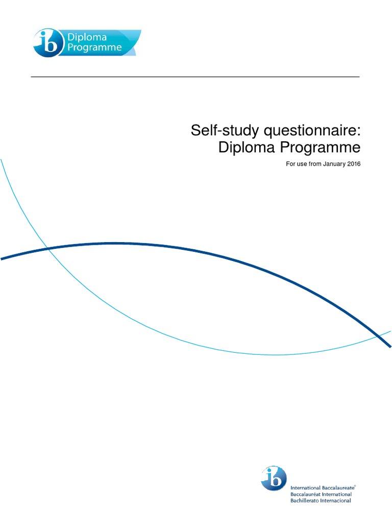 DP Self-Study Questionnaire (Group 3) | PDF | Educational Assessment | Curriculum