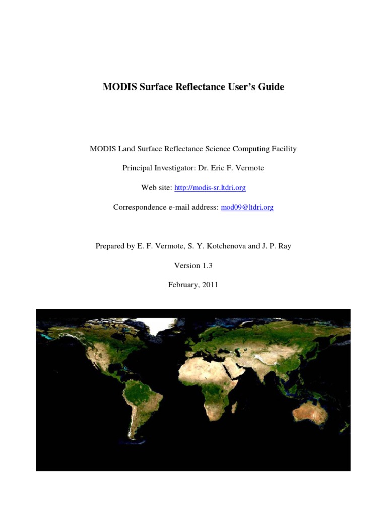MOD09 UserGuide v1 3 PDF | PDF | Integer (Computer Science) | Data Type