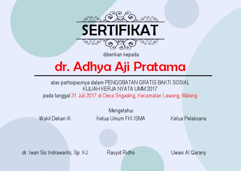 Sertifikat FKI | PDF