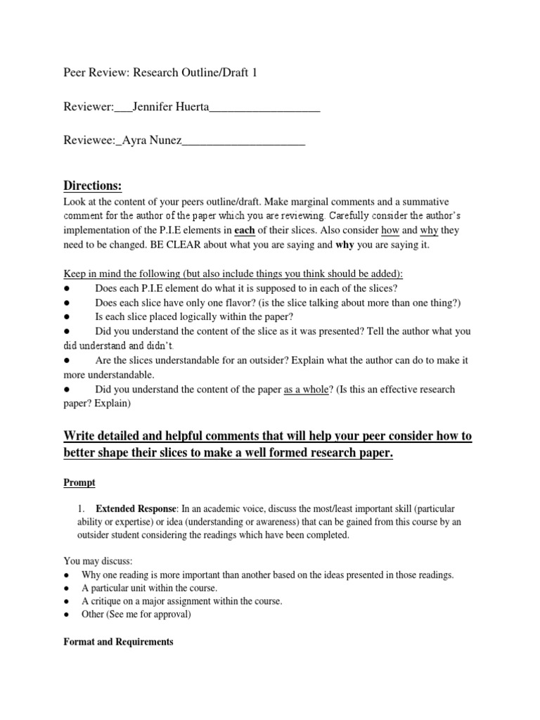 Peer Review Guidelines for Research Draft | PDF | Epistemology ...